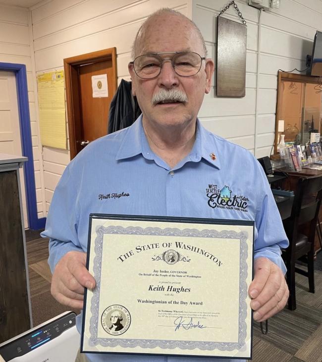 Keith Hughes named as Feb. 20 Washingtonian of the Day | Westside Seattle